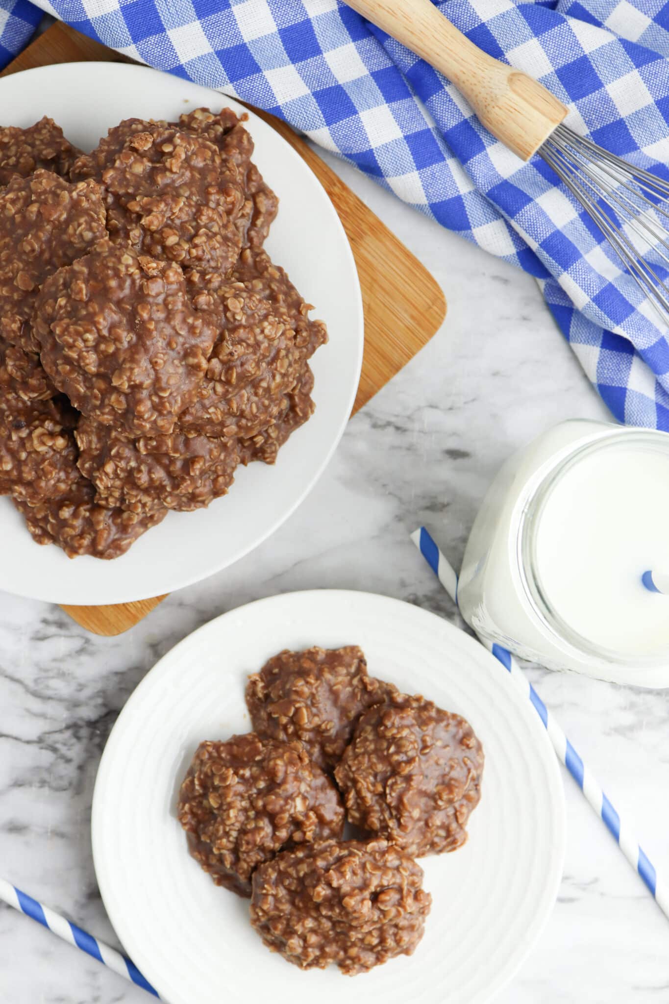 No-Bake Chocolate Peanut Butter Oatmeal Cookies