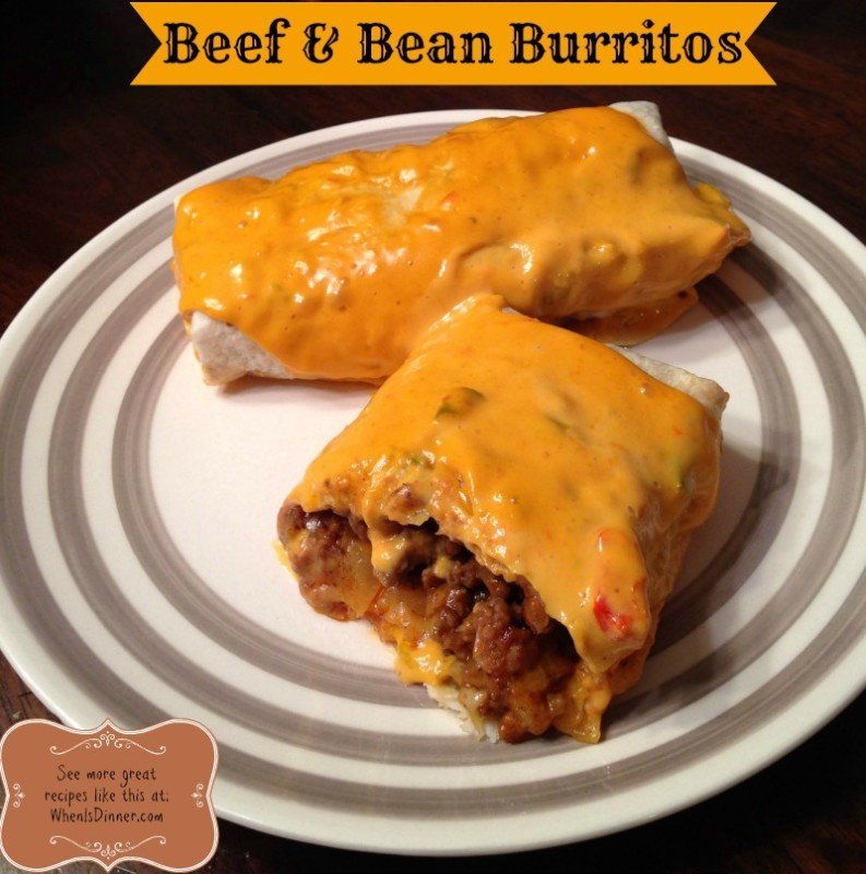 Easy Beef & Bean Burritos