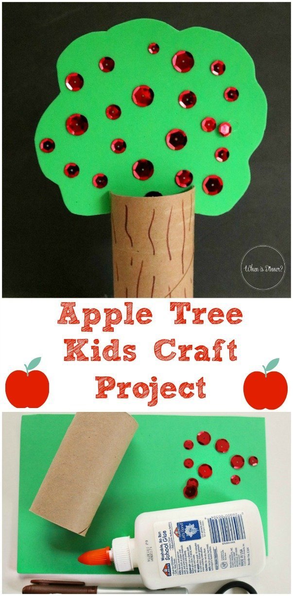Apple Tree Kids Craft - When is Dinner? Apple Tree Kids Craft Project