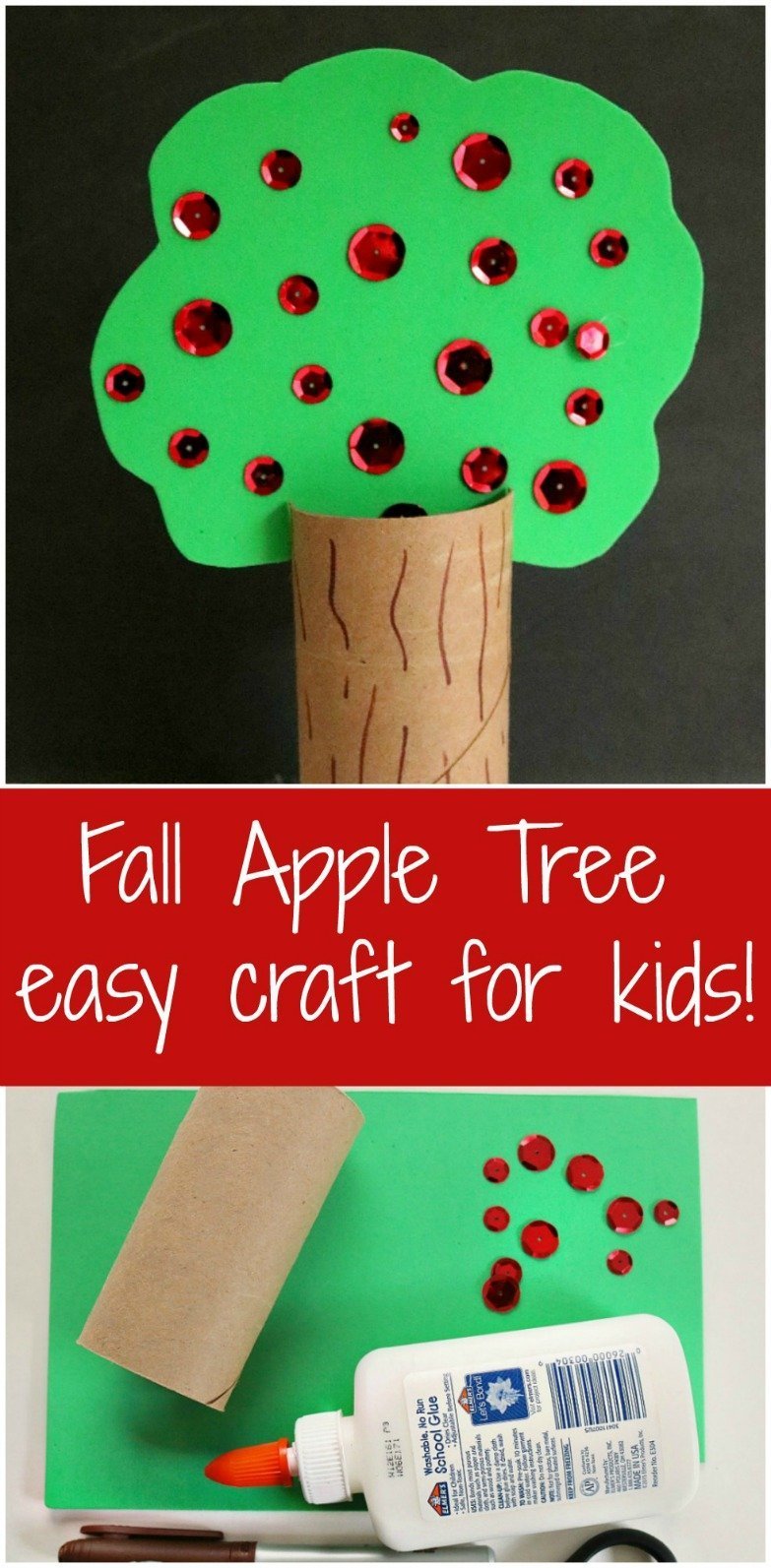 Apple Tree Kids Craft - When is Dinner? Apple Tree Kids Craft Project