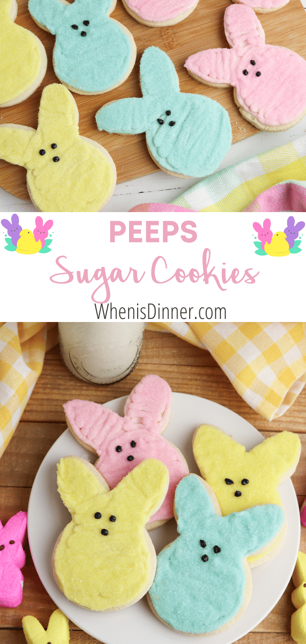 Peeps Sugar Cookies - When is Dinner?