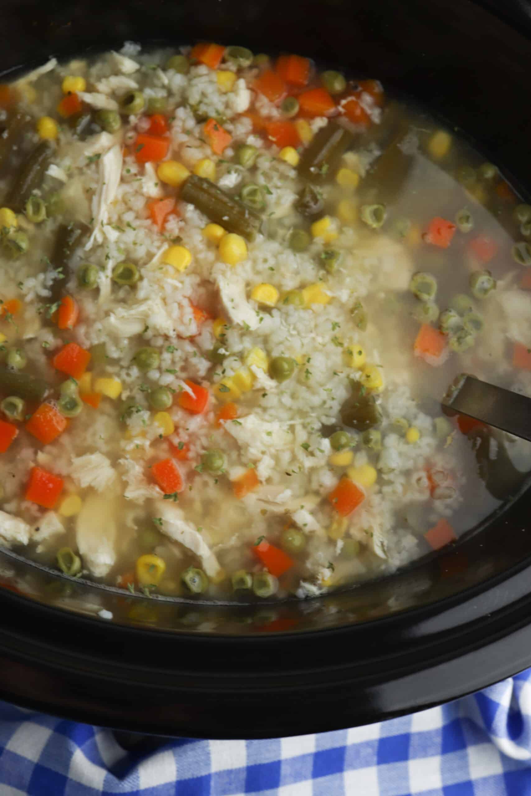 Slow Cooker Chicken and Rice Soup - When is Dinner?