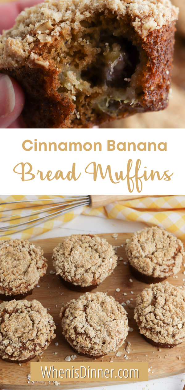 Cinnamon Banana Bread Muffins - When is Dinner?