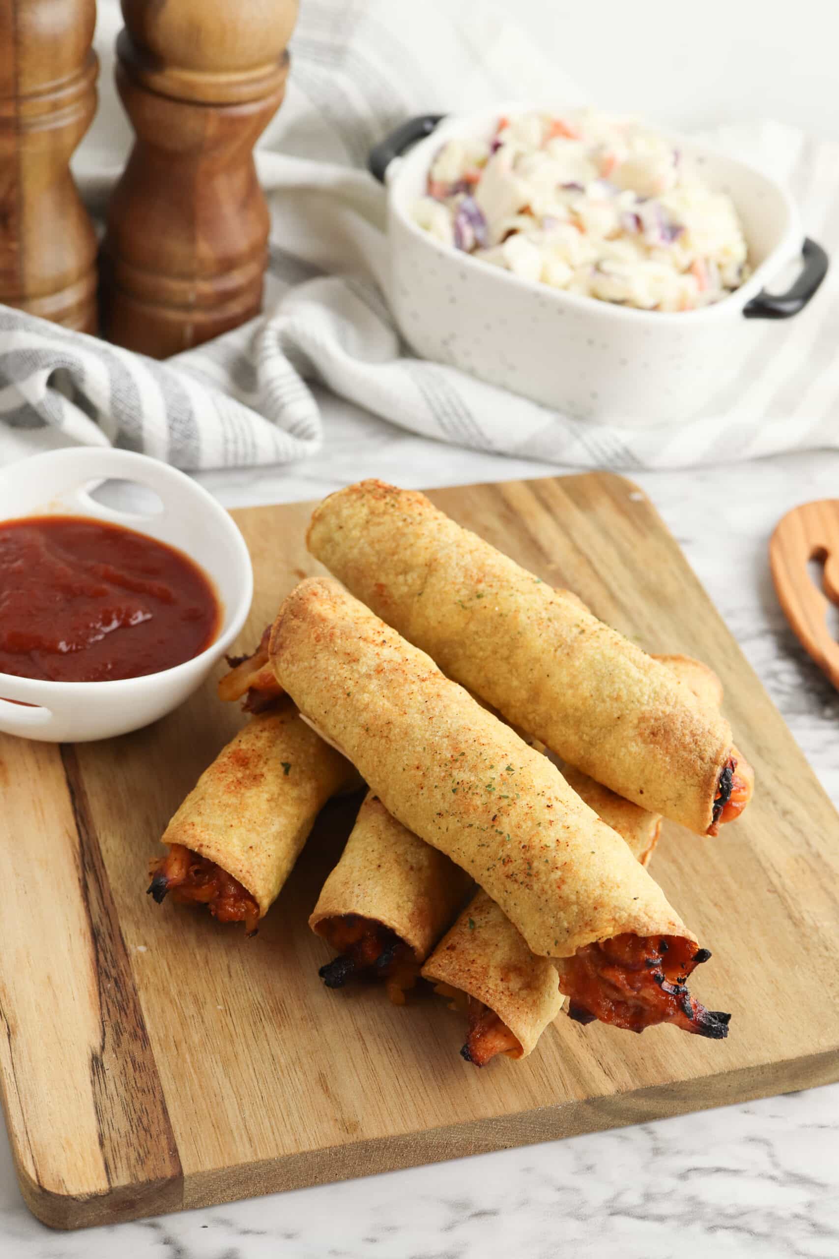 Air Fryer BBQ Chicken Taquitos | When is Dinner